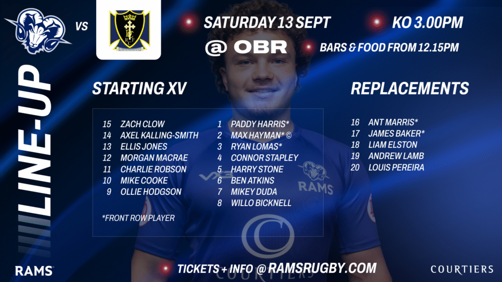 TEAM NEWS: ROBSON IS BACK AT RAMS - Rams Rugby