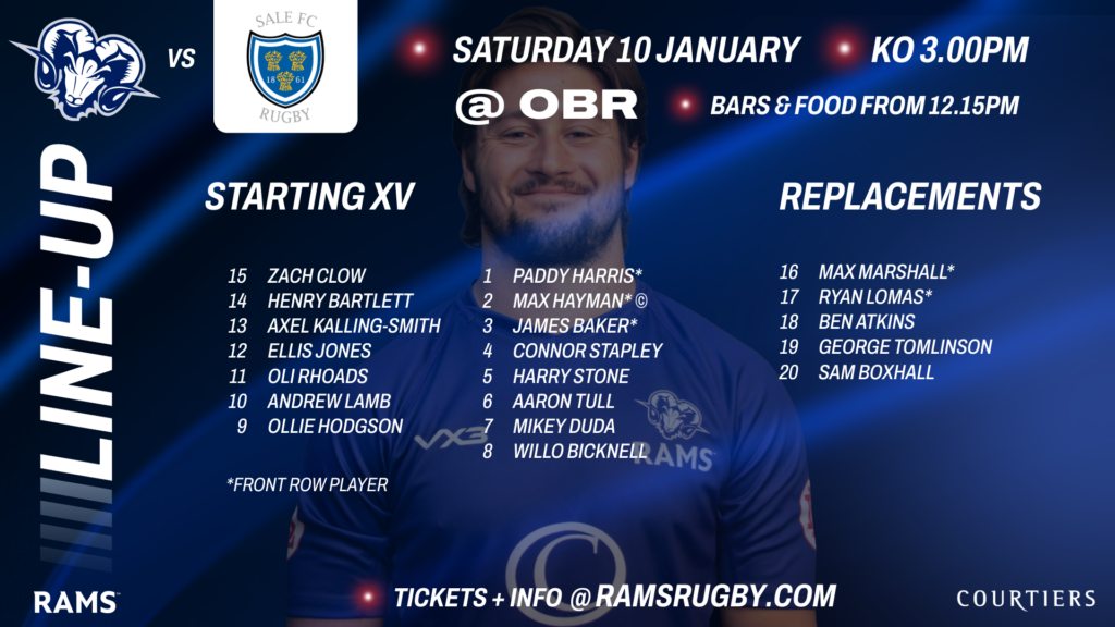 TEAM NEWS: LAMB STARTS AS RAMS CHANGE FOUR - Rams Rugby